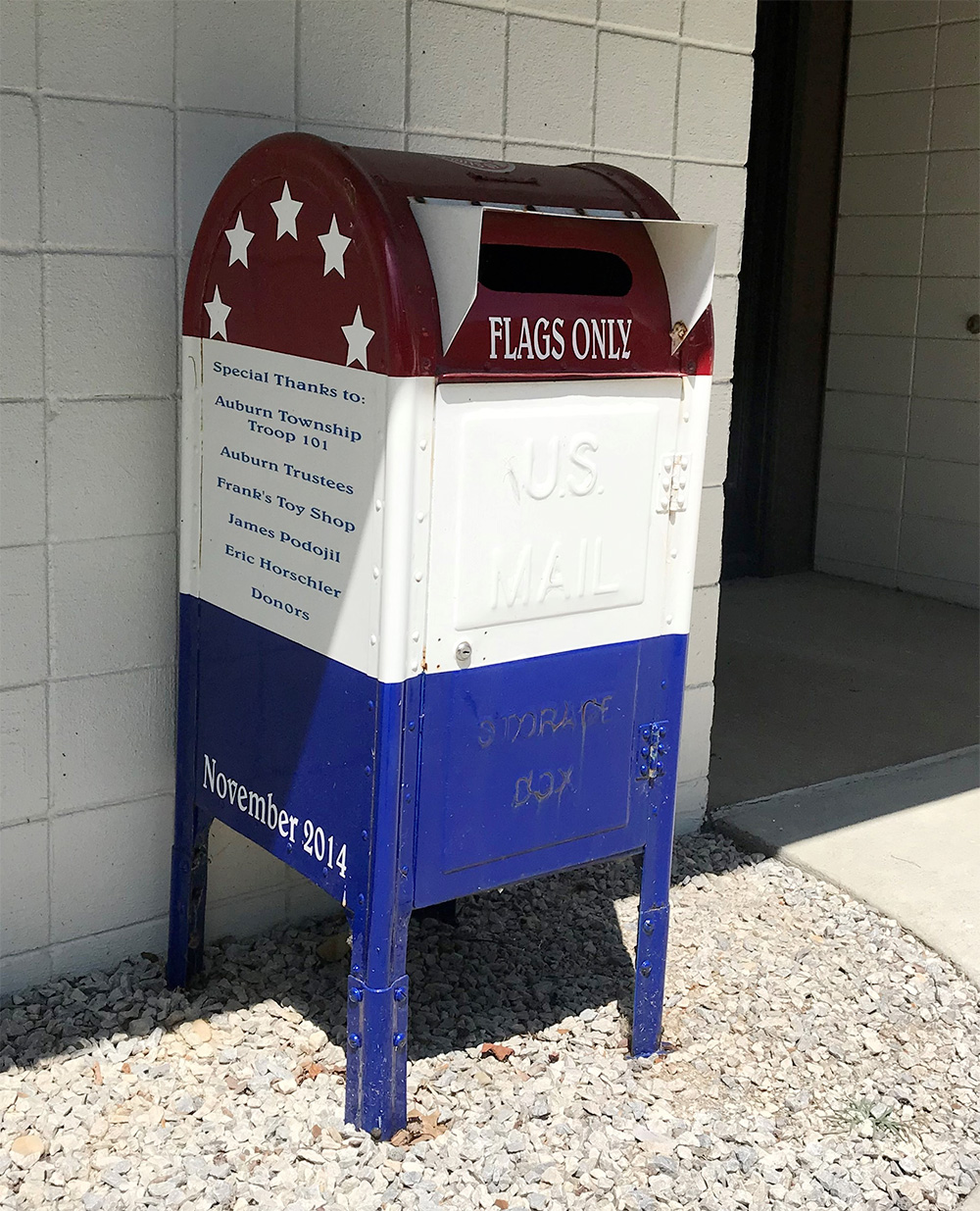 Retired Flag Drop Off Box - Auburn Township